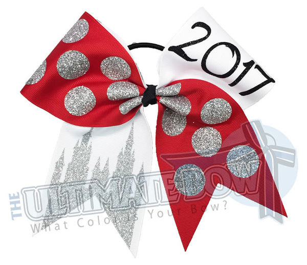 Big Polka Dots and Castles Cheer Bow