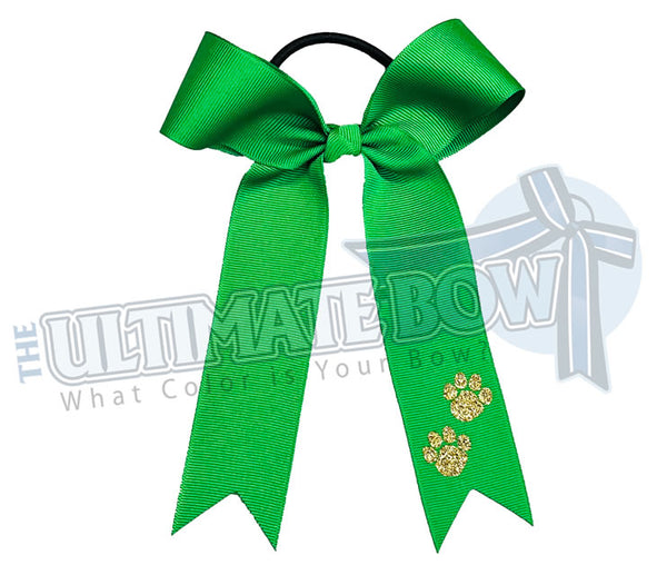 Essentials Collegiate Paw Print Cheer Bow | College Level Cheer Bow