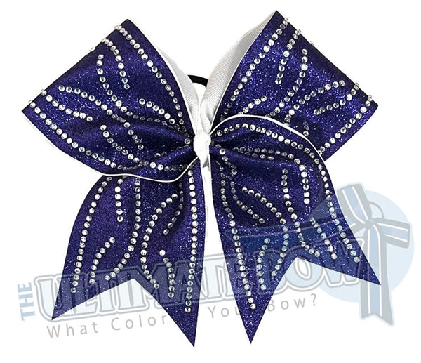 Rhinestone Waves Glitter Cheer Bows - Shop Competition Bows