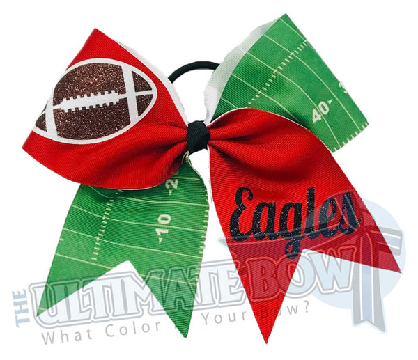 First and Goal Football Cheer Bow | High School Hair Bow